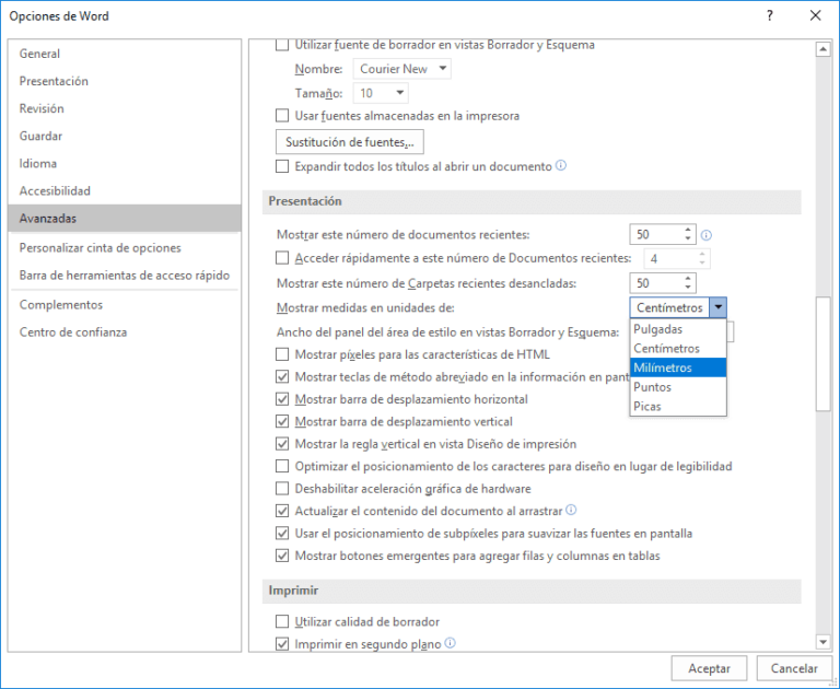 Cómo cambiar unidades de medida en MS Word » Word Fácil!