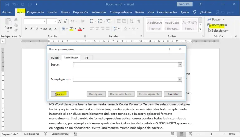Formateado con Reemplazar y Copiar Formato » Word Fácil