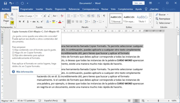 Formateado con Reemplazar y Copiar Formato » Word Fácil