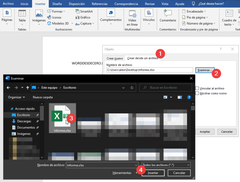 👉 Formas de Transferir una Tabla de Excel a Word » MS Word