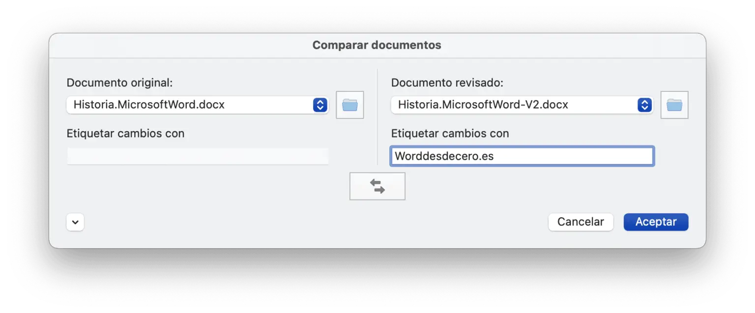👉 Cómo Comparar Documentos de Word para ver Diferencias