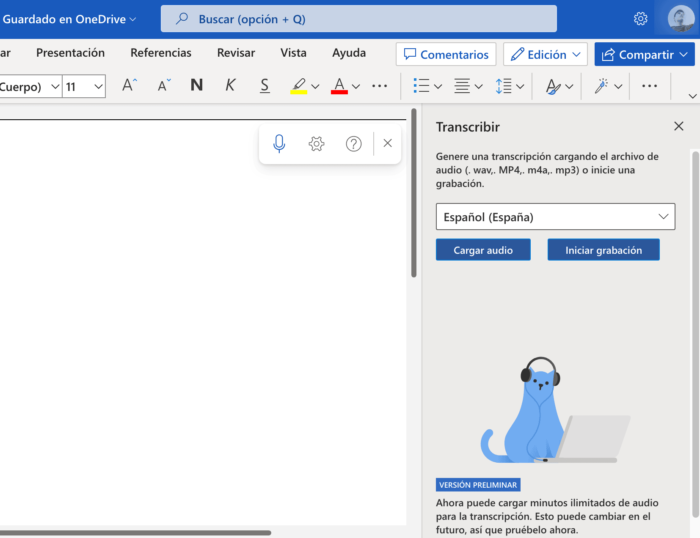 👉 Cómo Transcribir un Archivo de Audio en Word Online