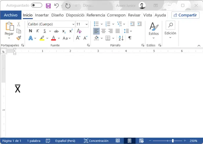 👉 Cómo Escribir el Símbolo de x-barra en Word